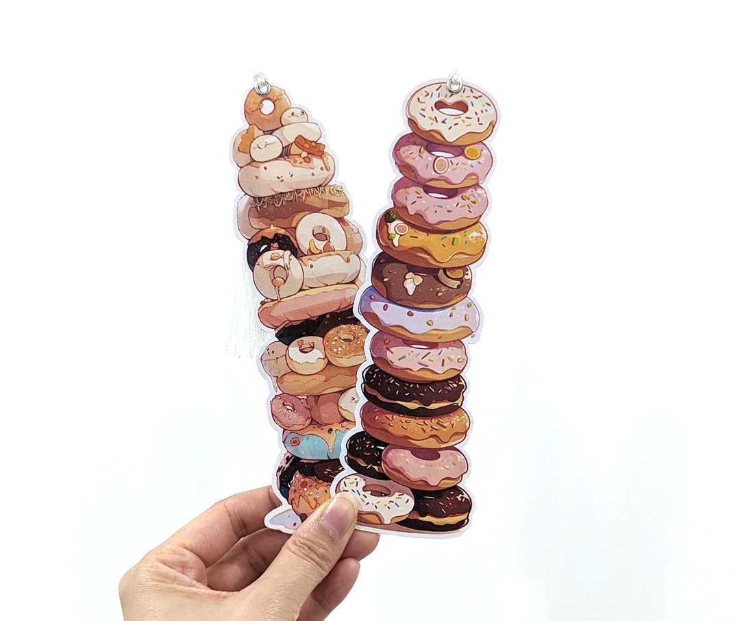 Sweet Stacked Donuts Bookmark - A Delightful Reading Companion, Double ...