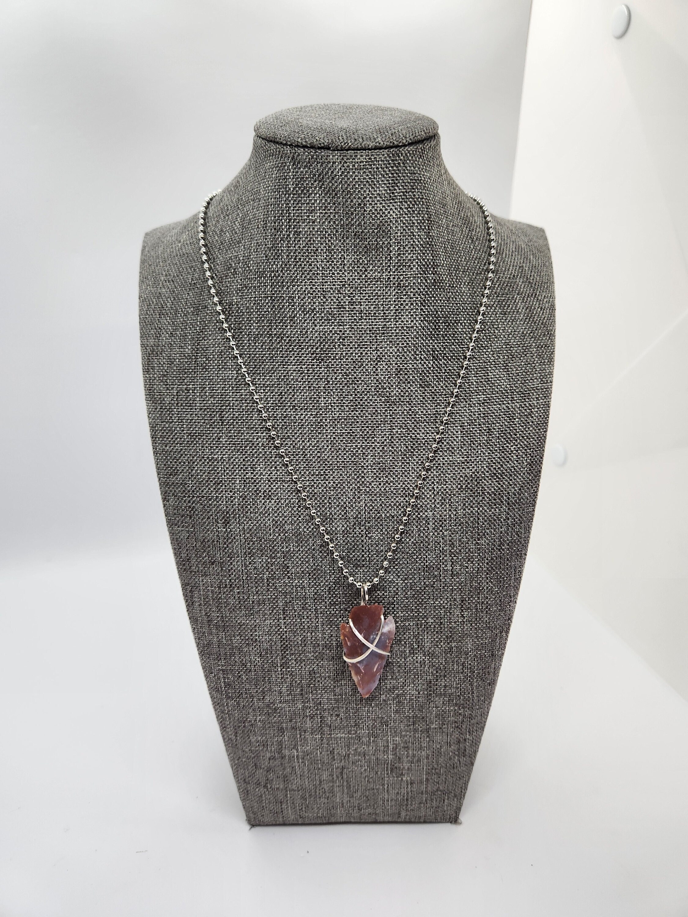 Arrowhead Jewelry Sterling Silver Necklace Ball Chain - Etsy