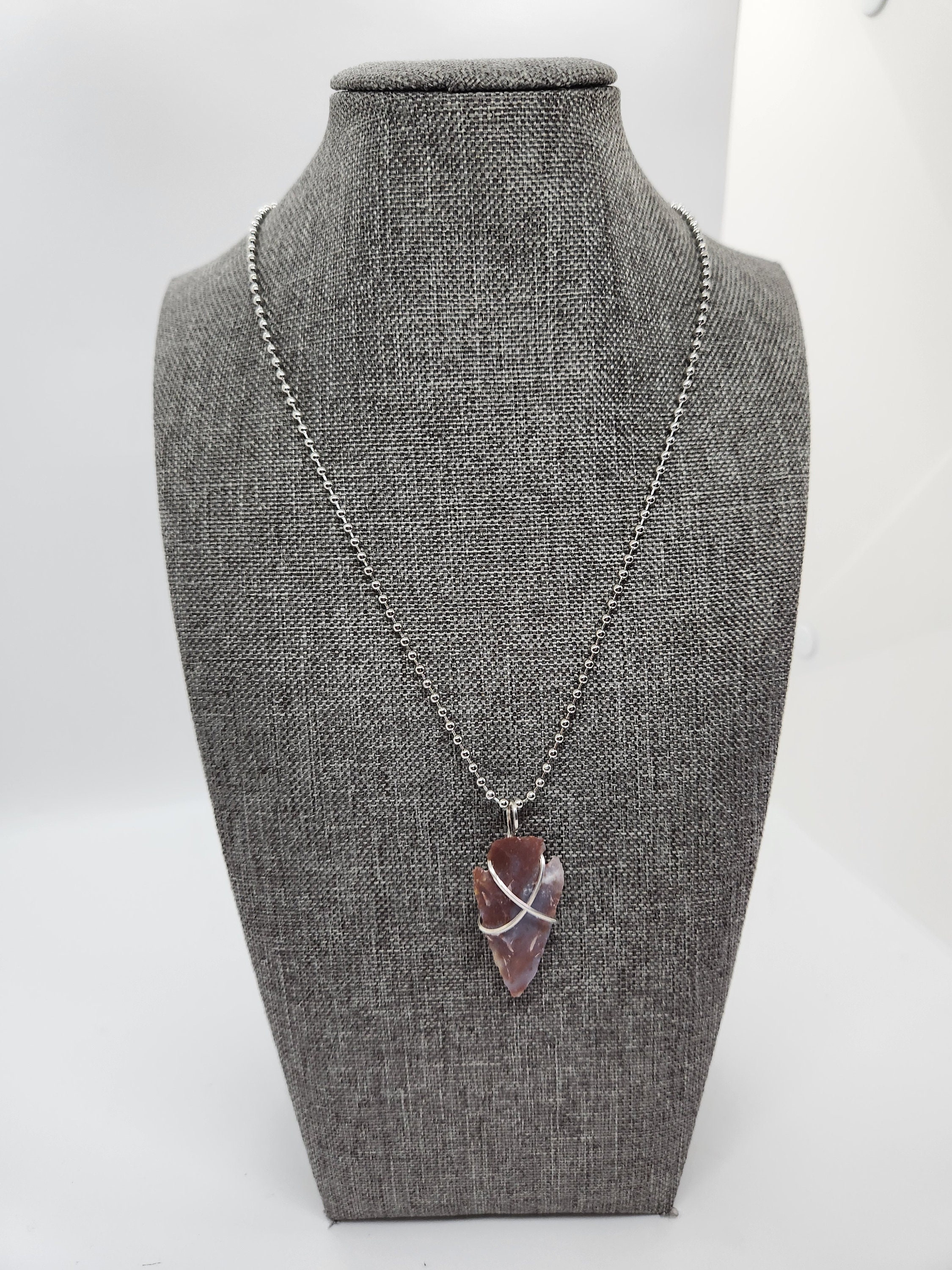 Arrowhead Jewelry Sterling Silver Necklace Ball Chain - Etsy