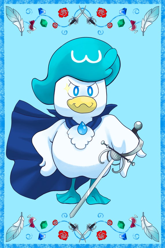 Fencing Quaxly Pokemon Art Print - Etsy