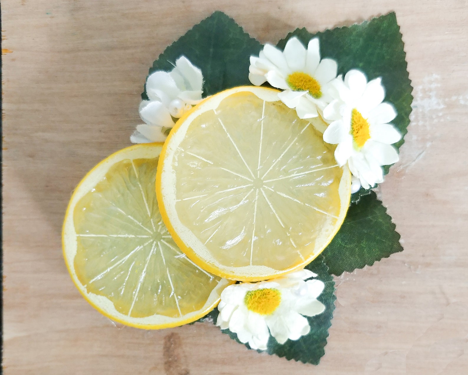 Lolita Lemon Brooch With Flowers and Pearls - Etsy