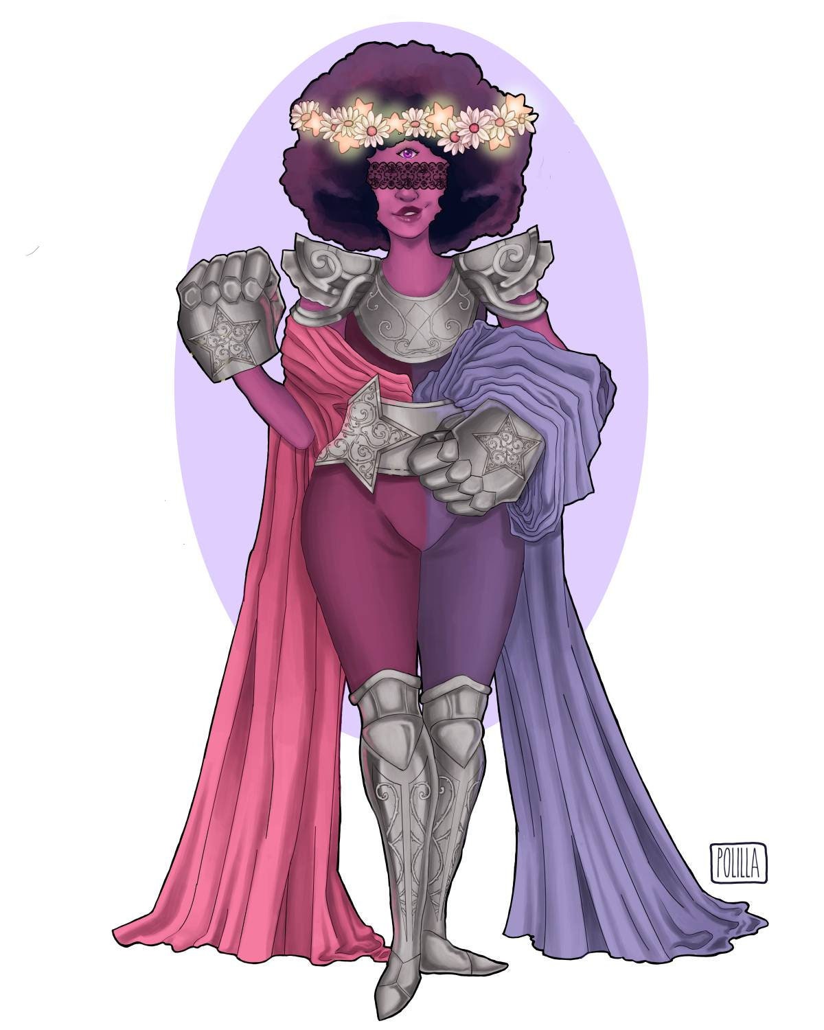 Art Nouveau Armored Crystal Gems: Garnet Print - Etsy