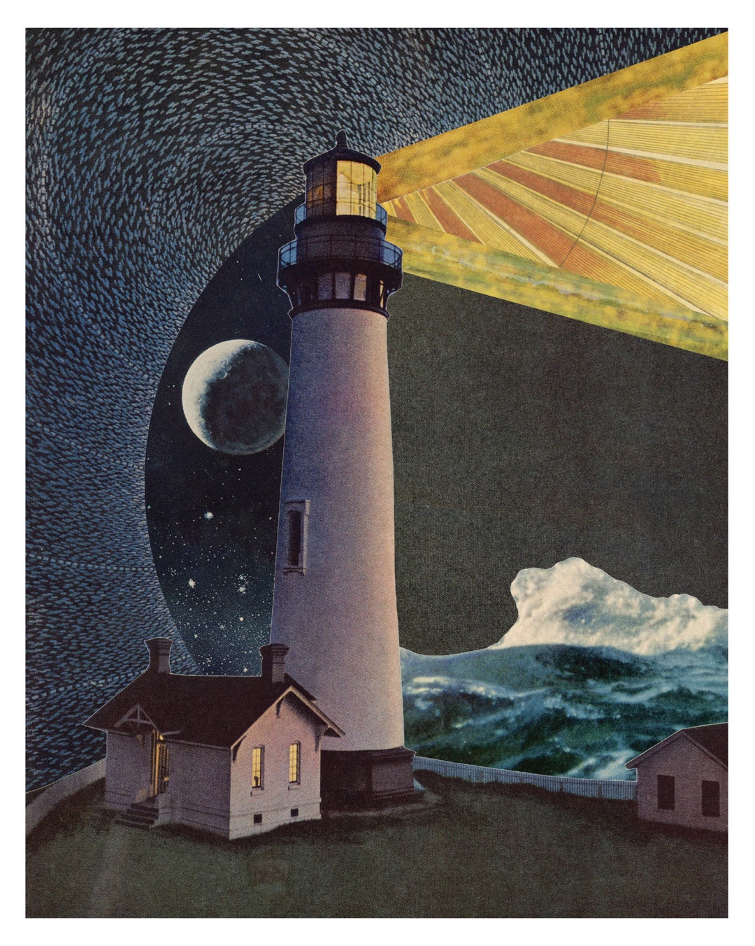 Cosmic Lighthouse 8x10 Fine Art Print - Etsy