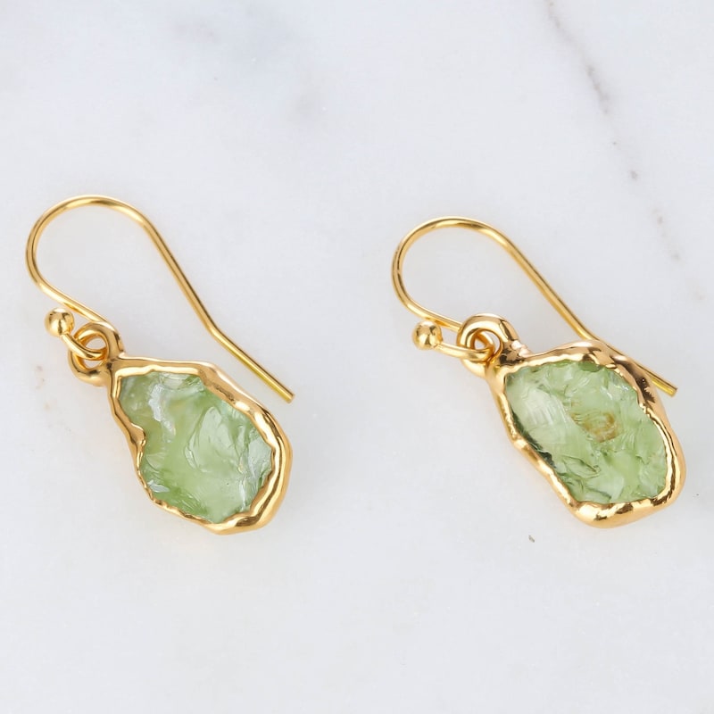 Peridot Dangling Necklace - Etsy