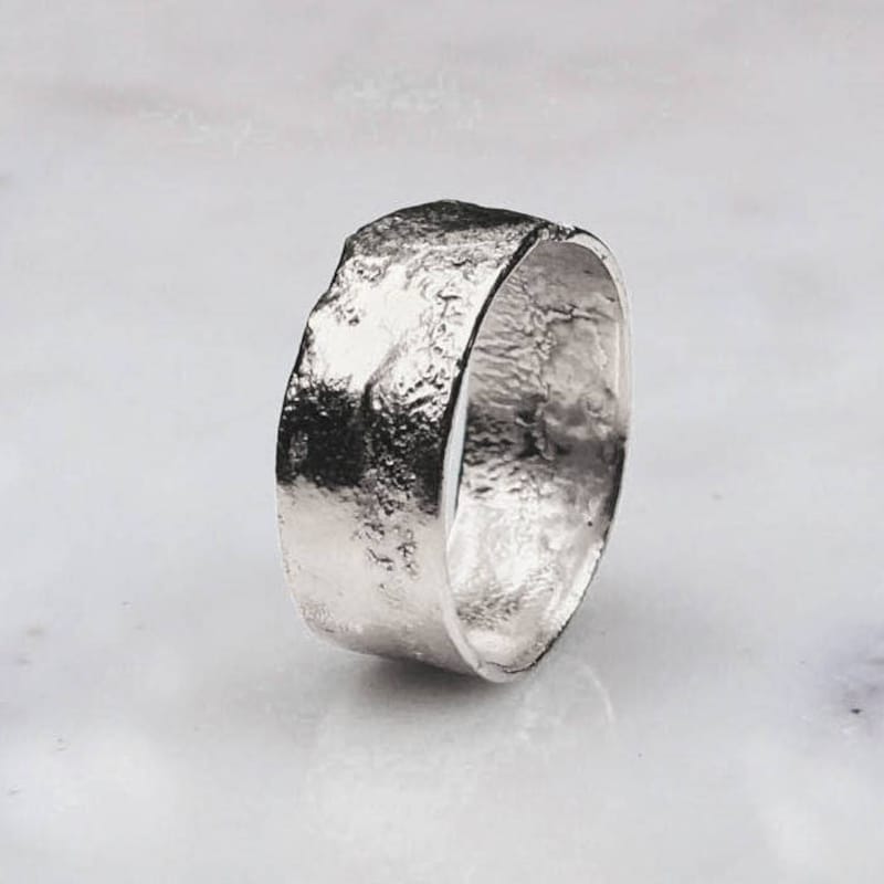 Rustic Silver Ring - Etsy