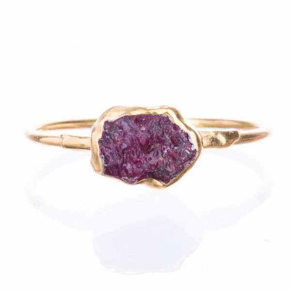 Raw Ruby Ring - Etsy