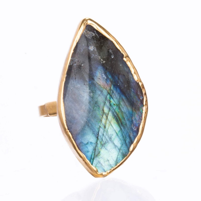 Labradorite Ring - Etsy