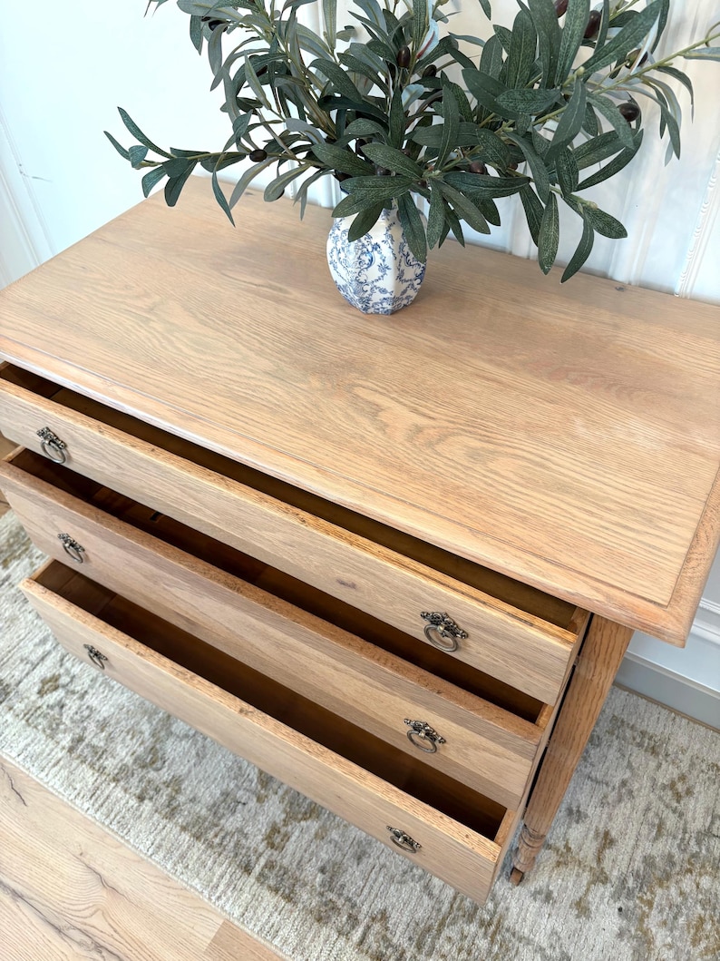 SOLD** Antique Solid Oak 3-drawer Dresser, Chest of Drawers, Bedroom ...