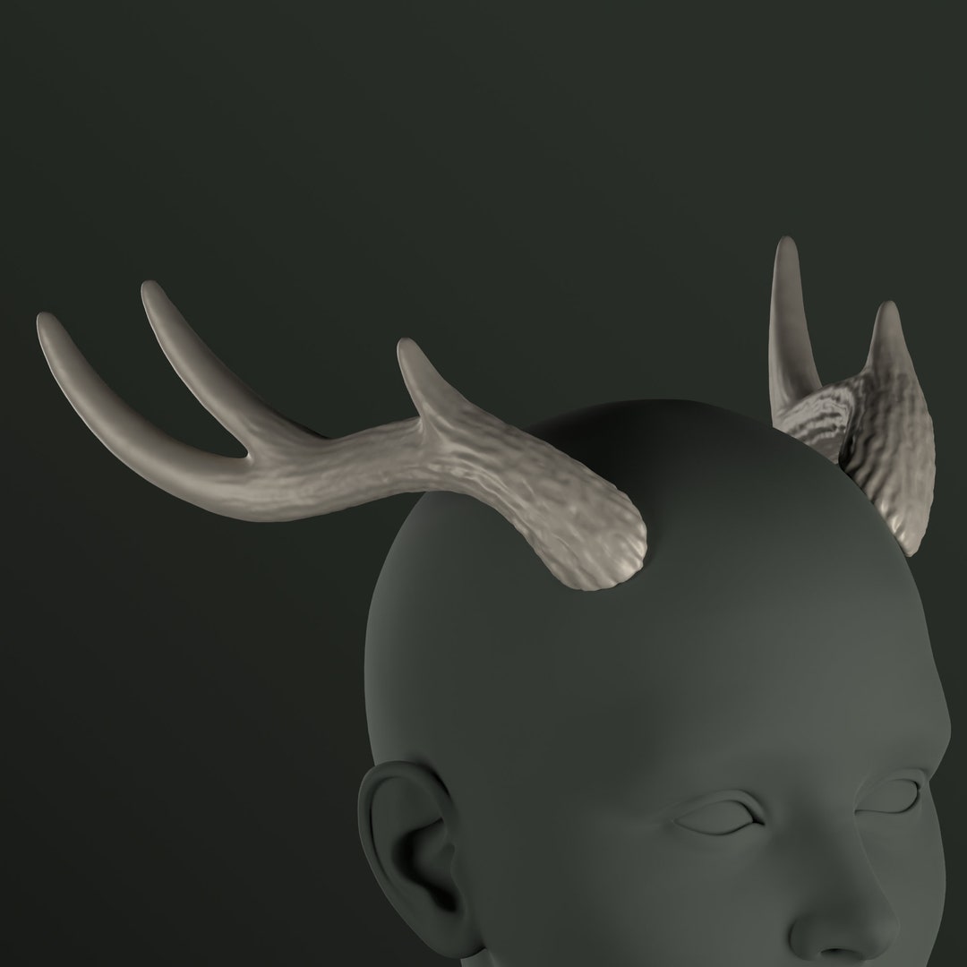 Digital 3D Model for Large Wavy Antlers | Kiki - Etsy