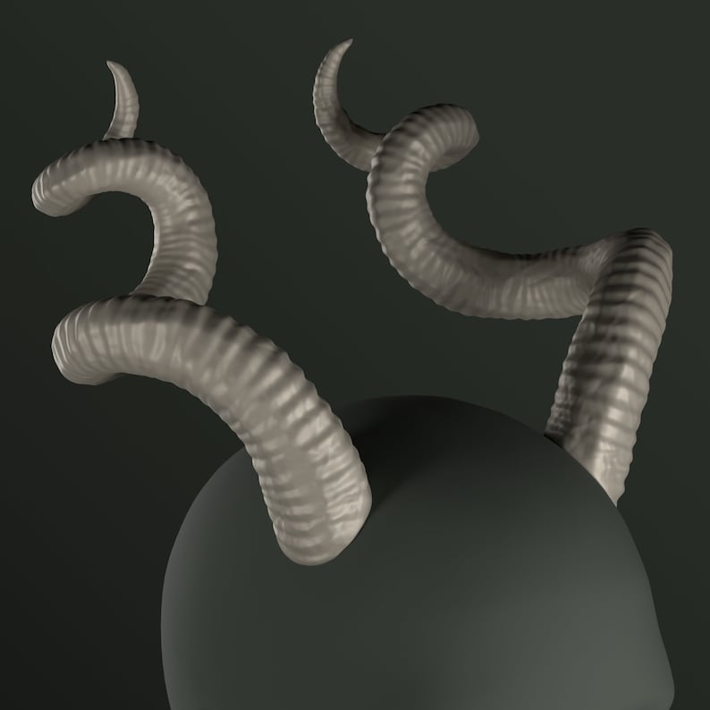 Digital 3D Model for Large Horns | Bianca - Etsy