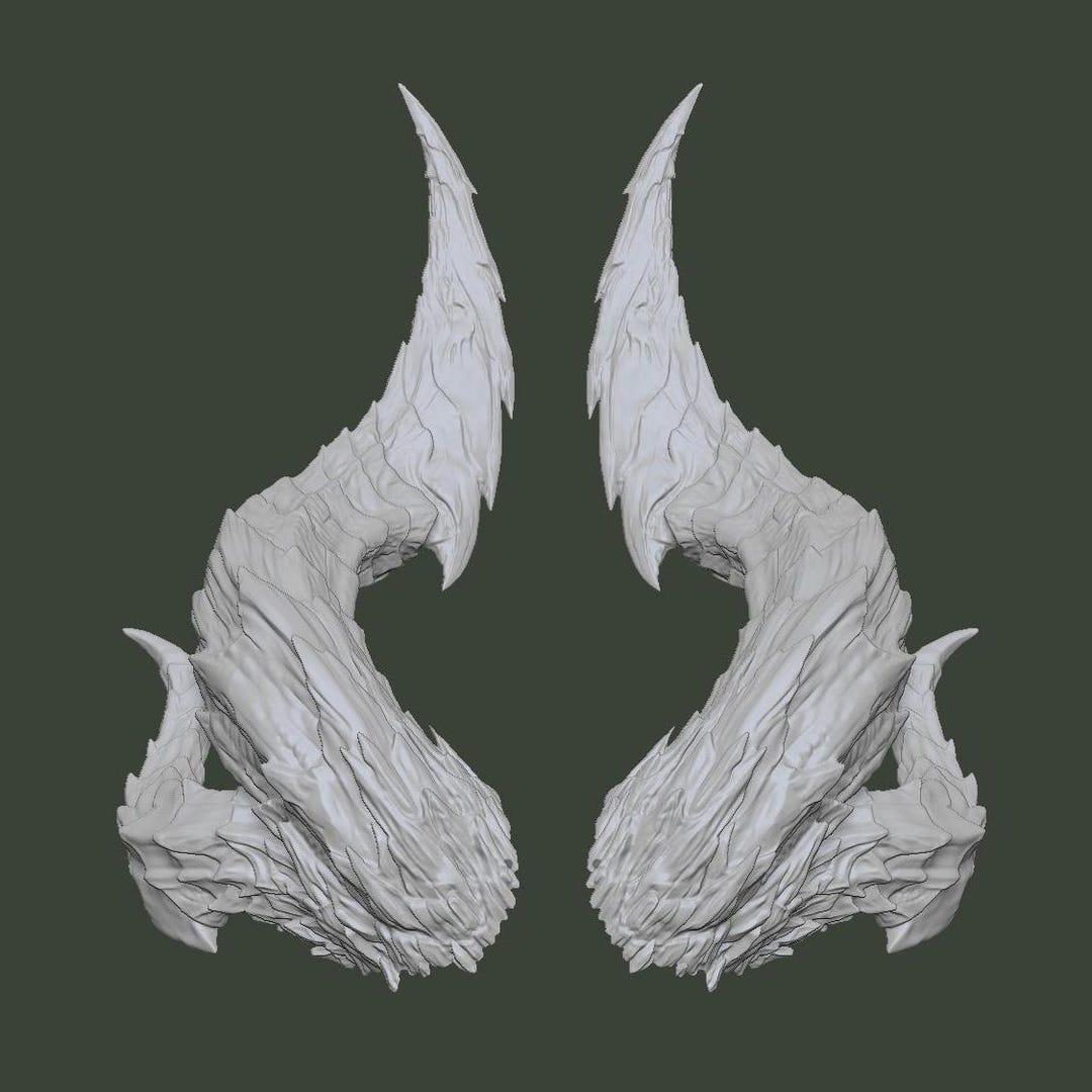 Digital 3D Model for Devil Horns | Raphael - Etsy