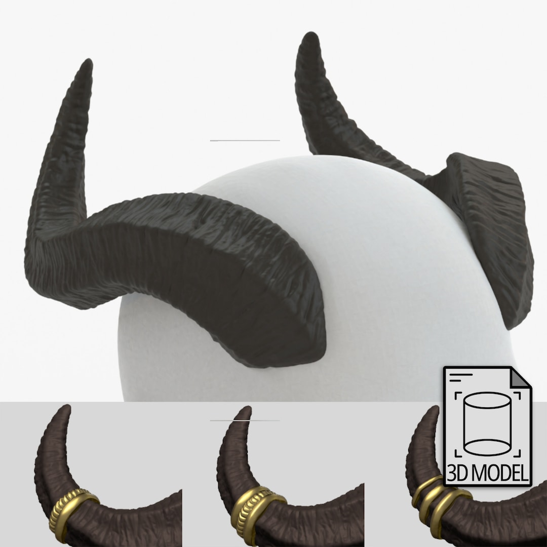 Digital 3D Model for Large Horns With Jewelry | Kolsun - Etsy