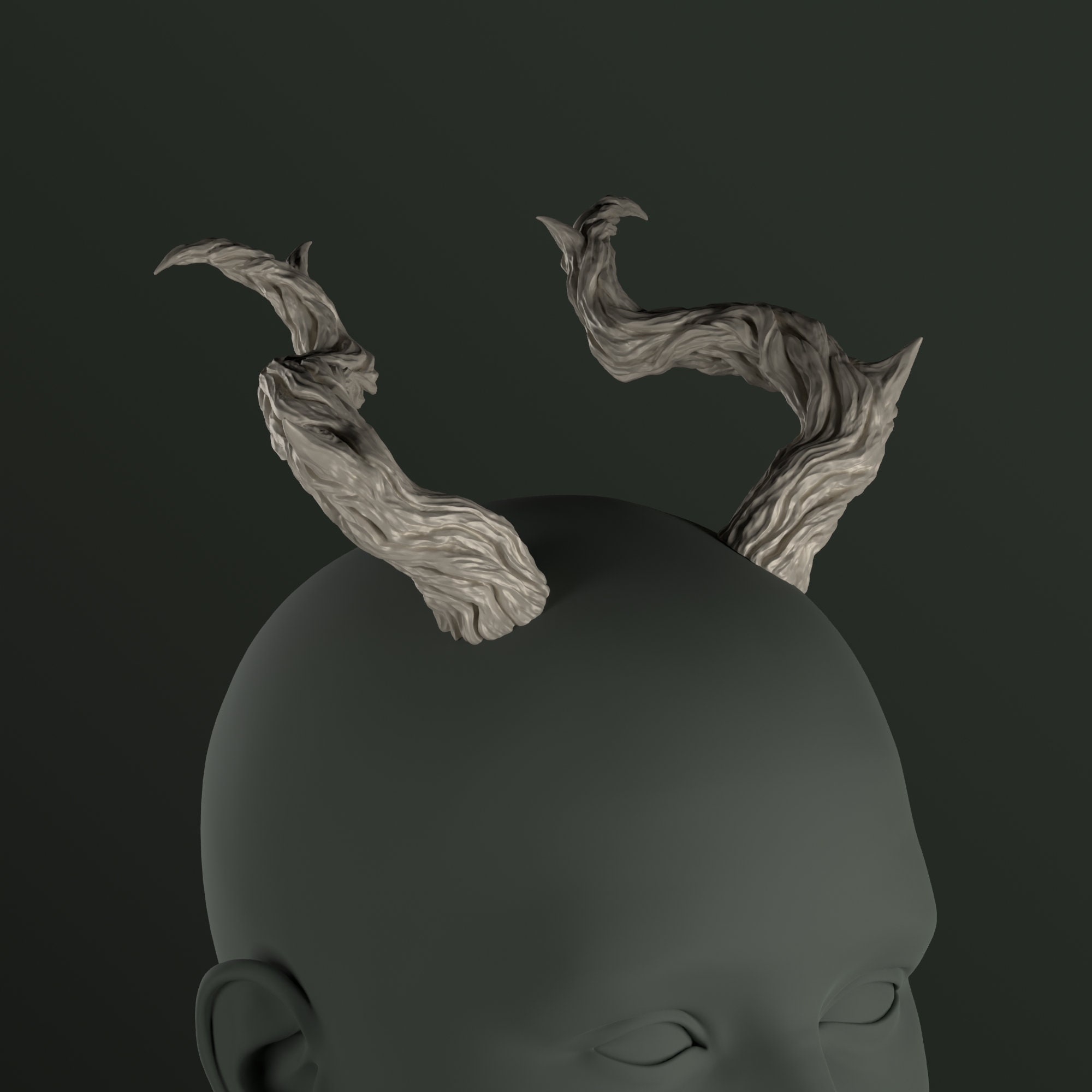 Digital 3D Model for Thorn Horns | Hazel - Etsy