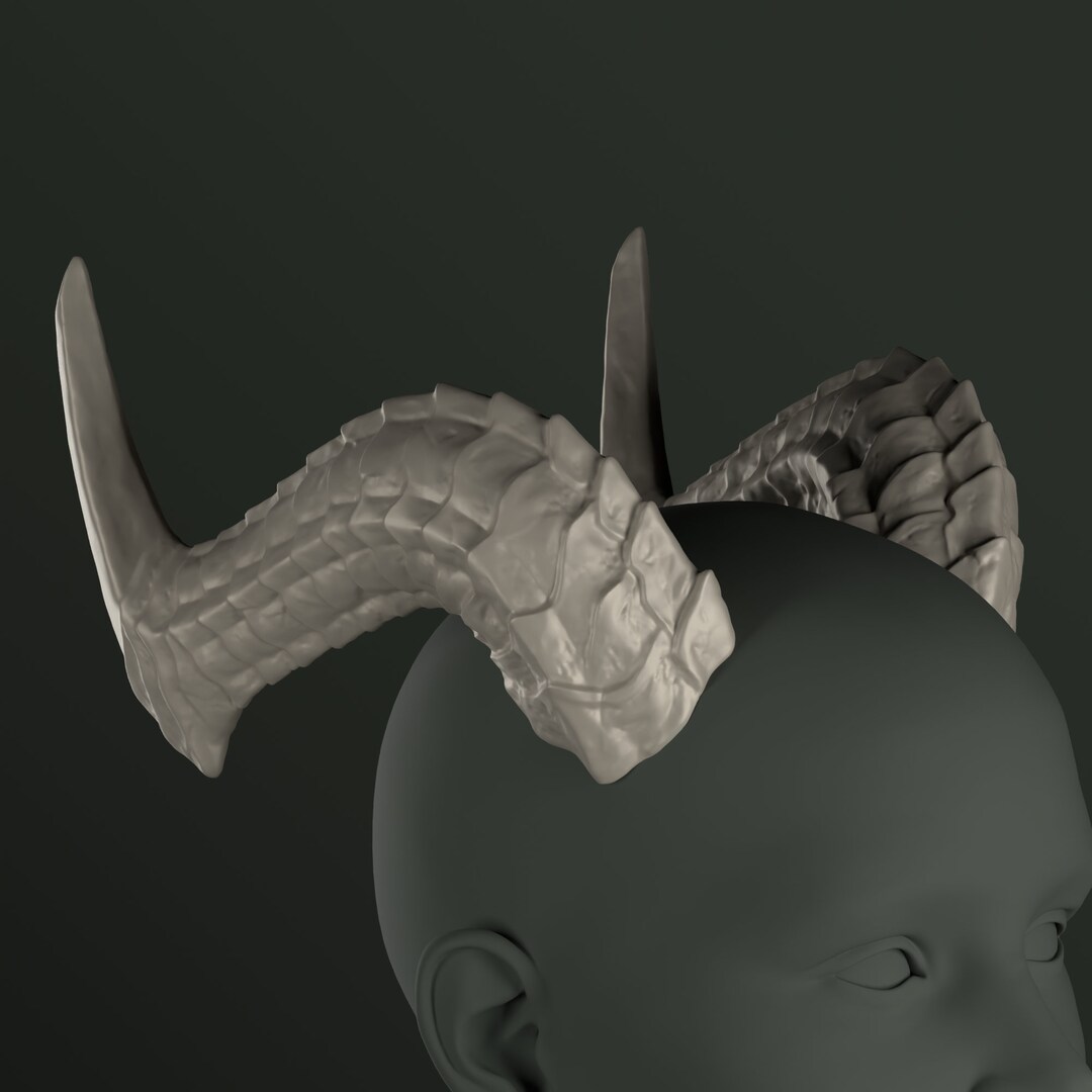 Digital 3D Model for Archdemon Horns Violet - Etsy UK