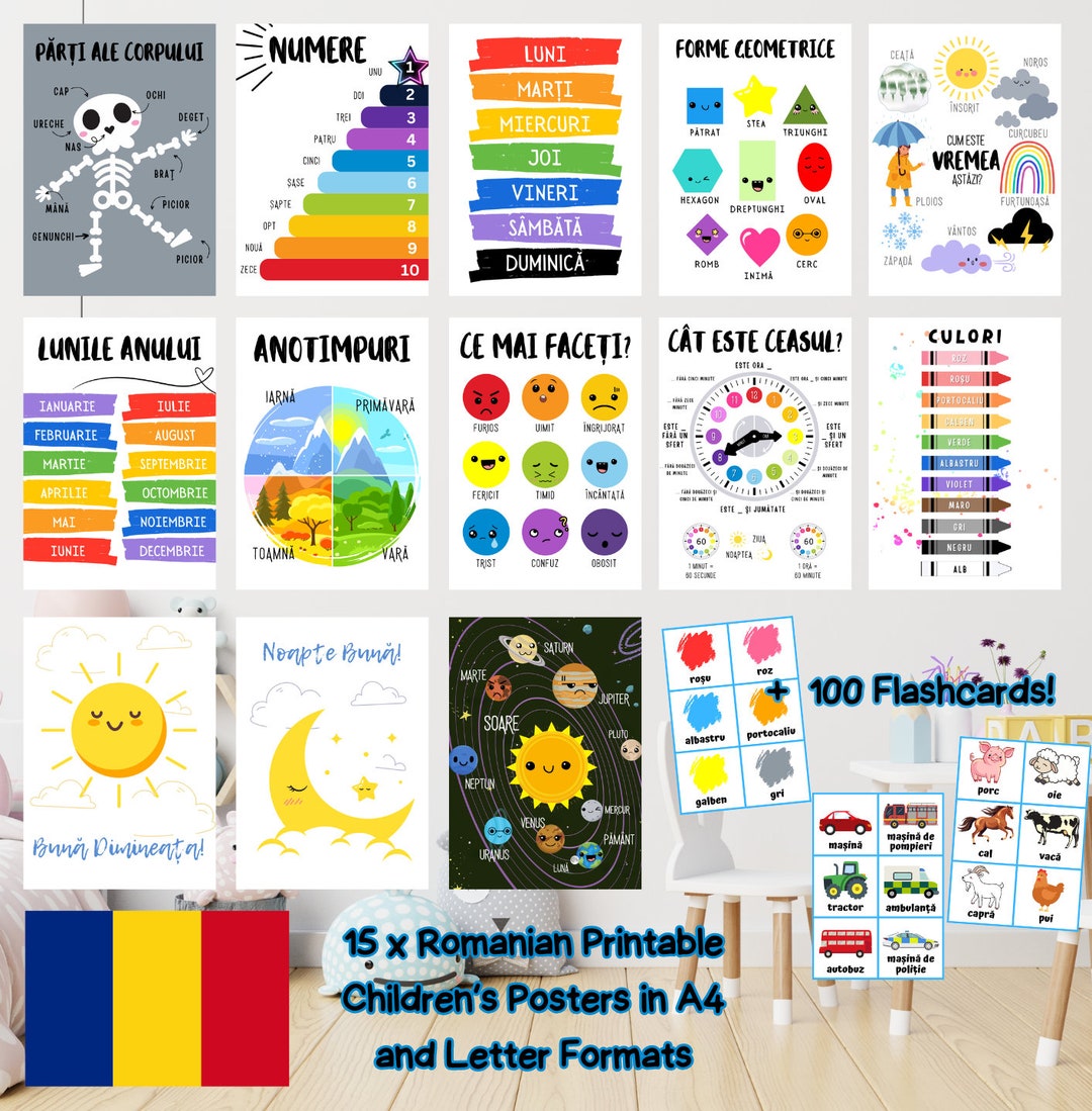 Romanian Language Limba Română Printable Educational Classroom ...