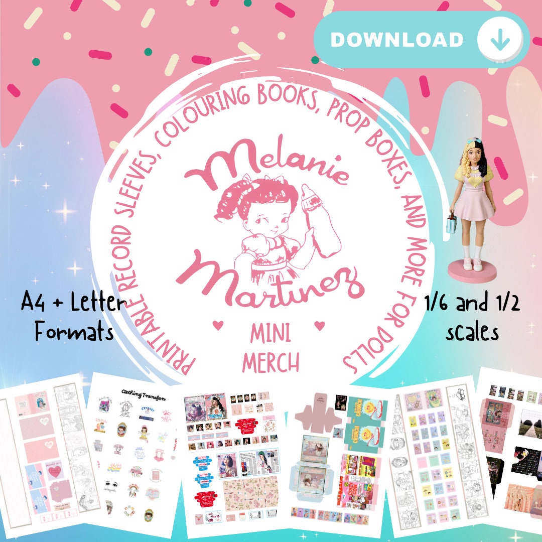 Miniature Melanie Martinez Inspired Printable Merch in 12th and 6th ...