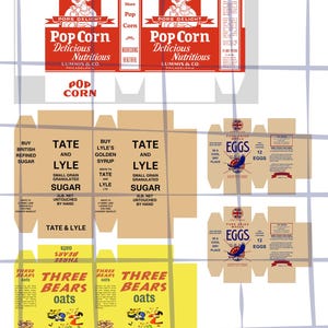 1940s WW2 Groceries - Miniature Food Packaging Printable Download - for ...
