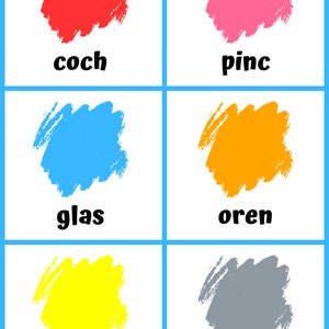 Welsh Cymraeg Language Children Baby Nursery Art Decor / Educational ...