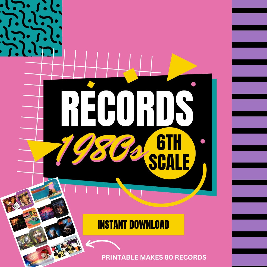 80 6th 1:6 Scale 1980s Miniature Printable Dollhouse / Action Figure ...