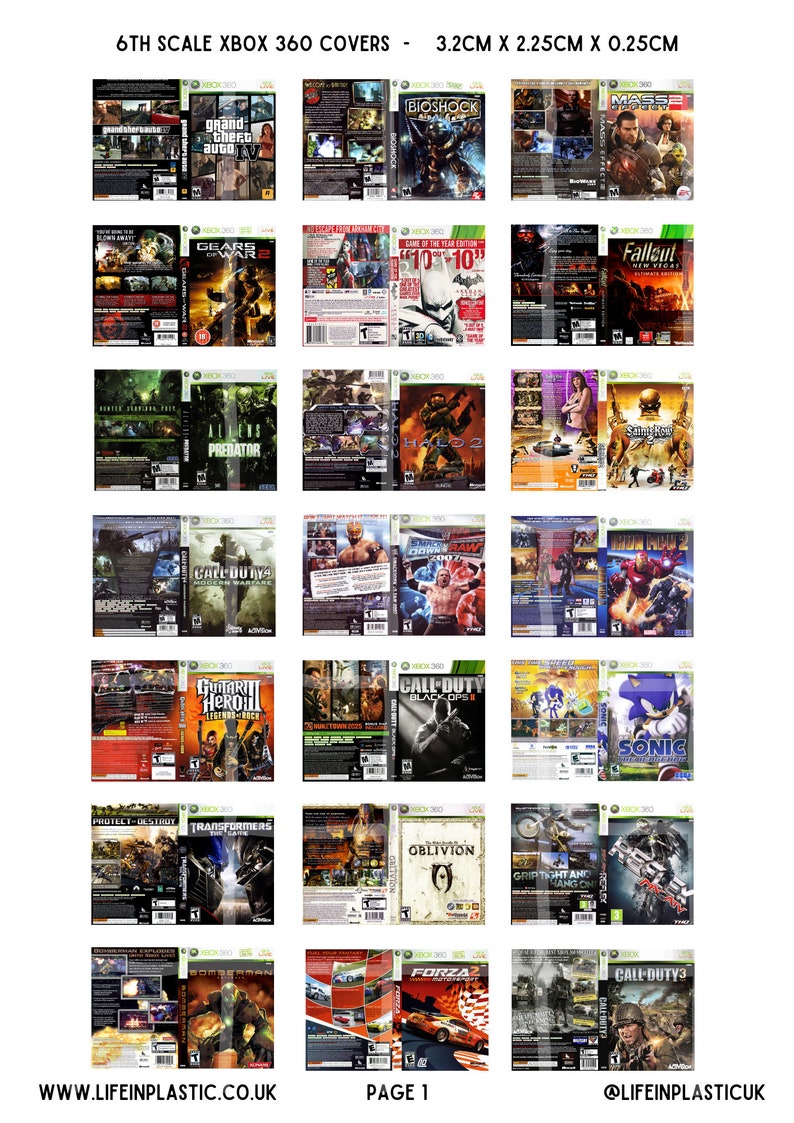 Miniature Xbox 1/6 6th Scale Printable DIY Fashion Doll & Action Figure ...