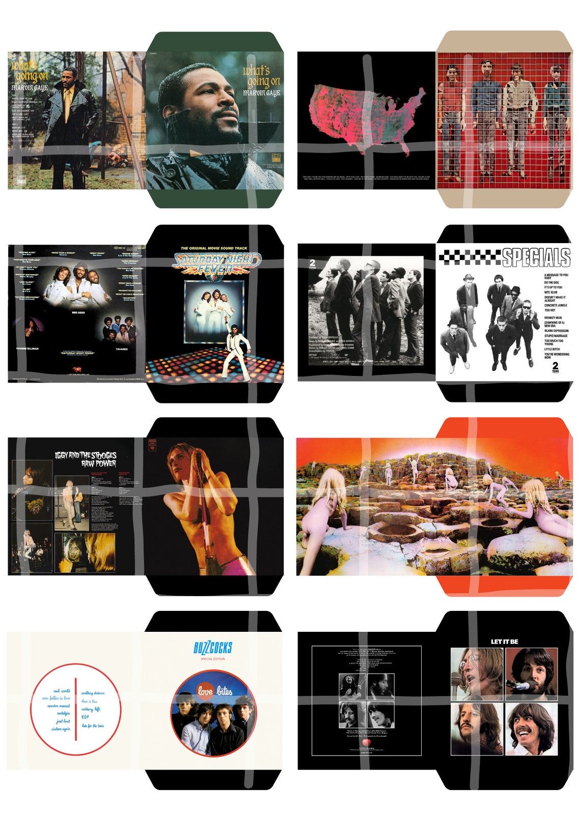 1:6 Scale 1970s Miniature Record Covers - Dollhouse Printable (digital ...