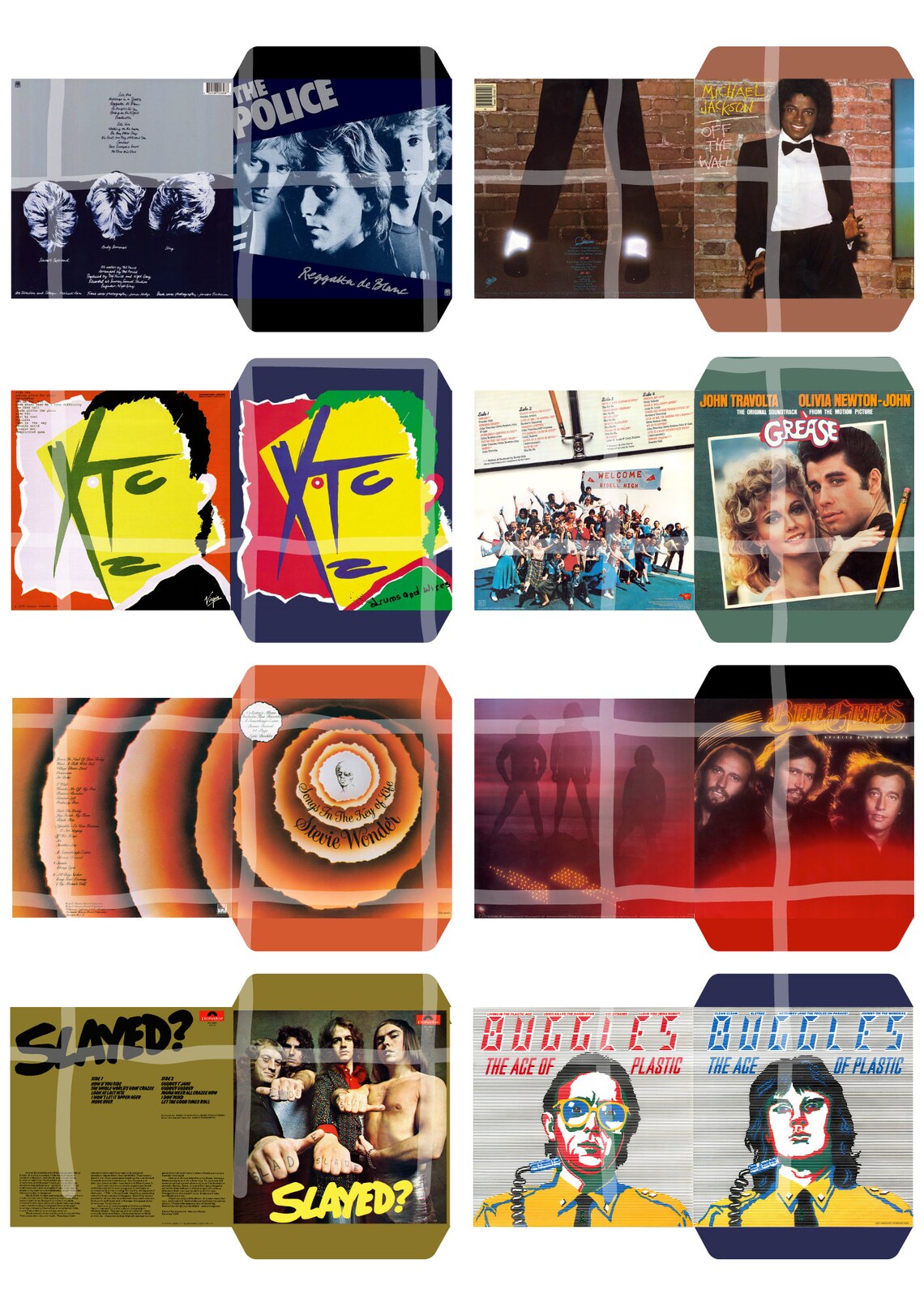1:6 Scale 1970s Miniature Record Covers - Dollhouse Printable (digital ...