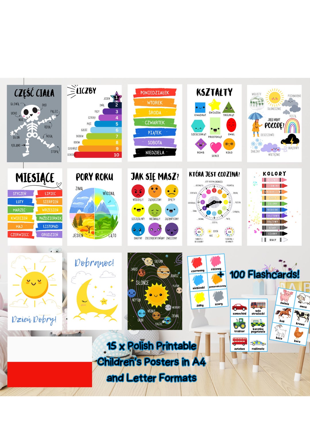 Polski Polish Language Printable Educational Classroom / Nursery ...