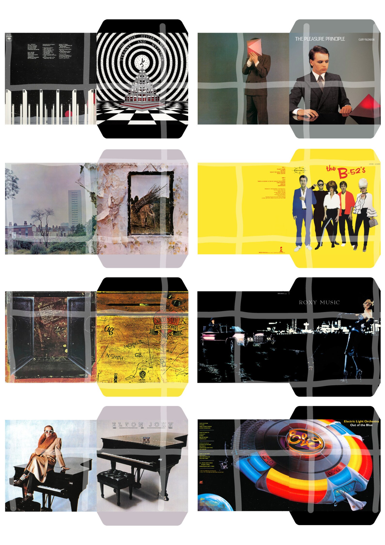 1:6 Scale 1970s Miniature Record Covers - Dollhouse Printable (digital ...