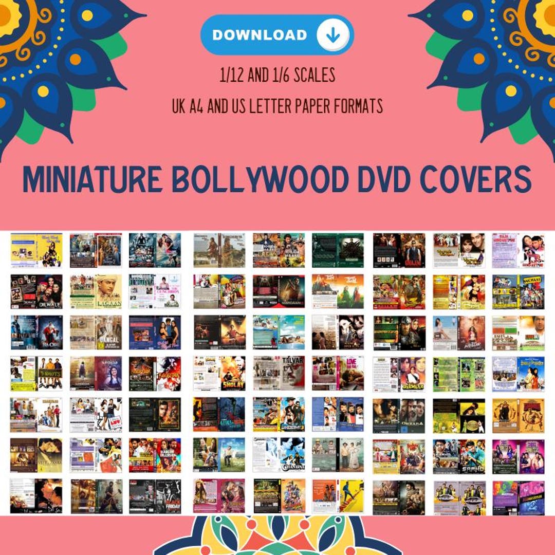 Miniature Bollywood Films DVD Covers - 12th and 6th Scale Instant ...