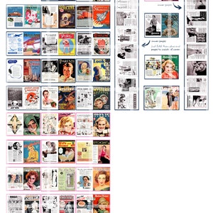 1930s Miniature Magazine Covers - 12th + 6th Scale for Dollhouse ...