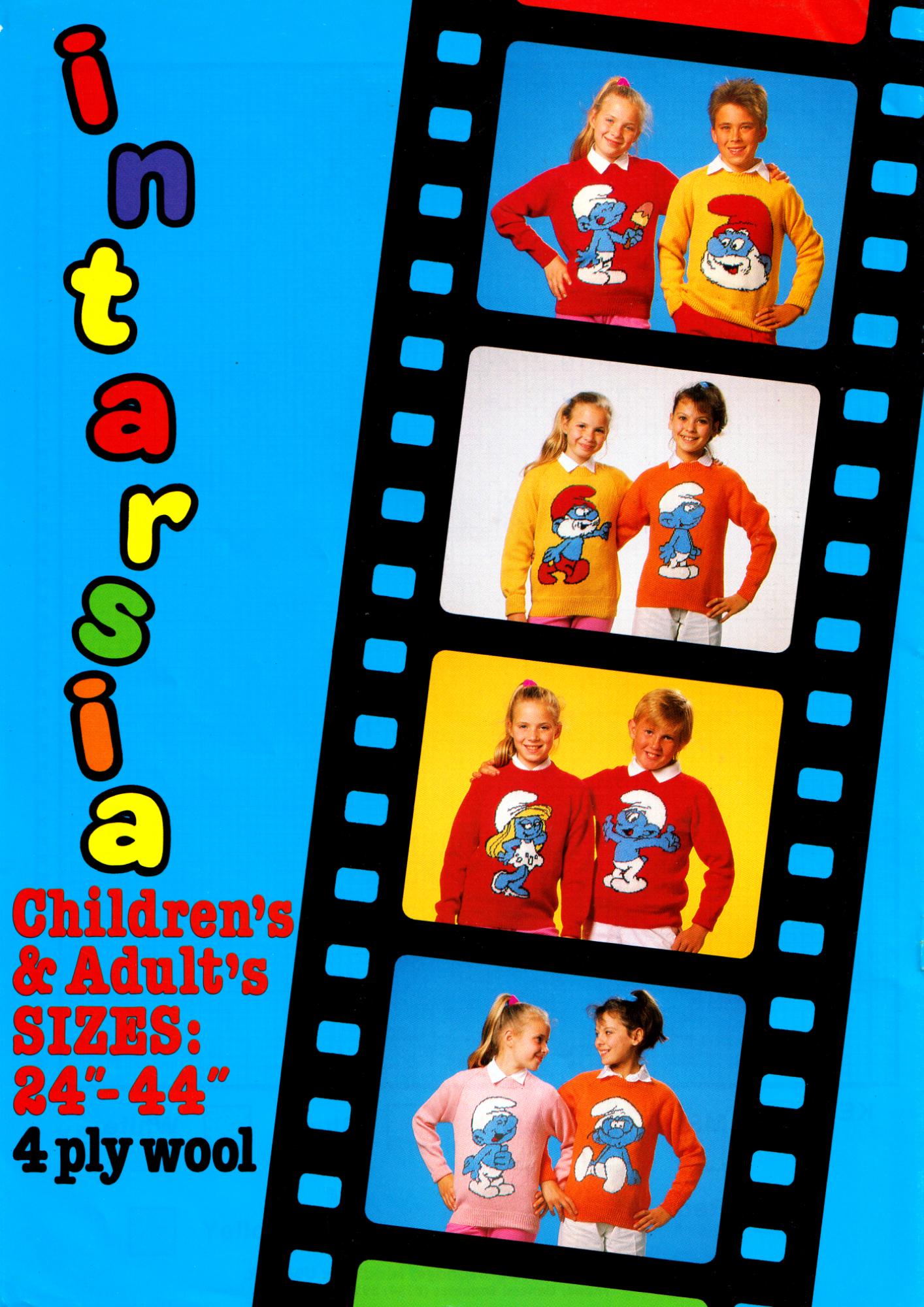 Vintage the Smurfs Sweater Knitting Pattern Scans - Gary Kennedy ...