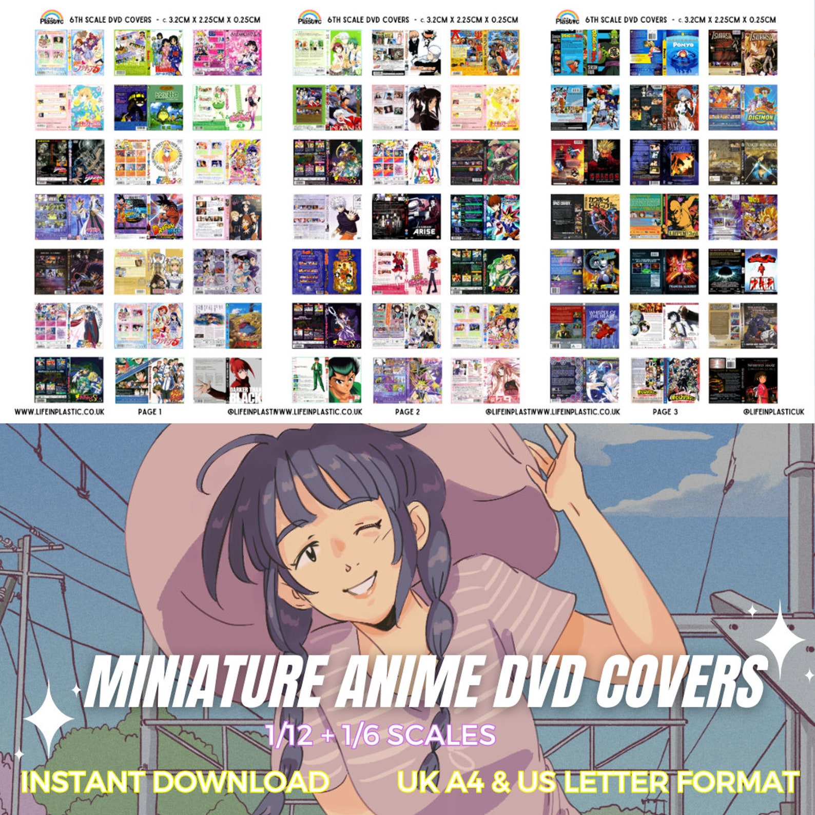 Miniature Anime DVD Covers - 12th and 6th Scale Instant Download ...