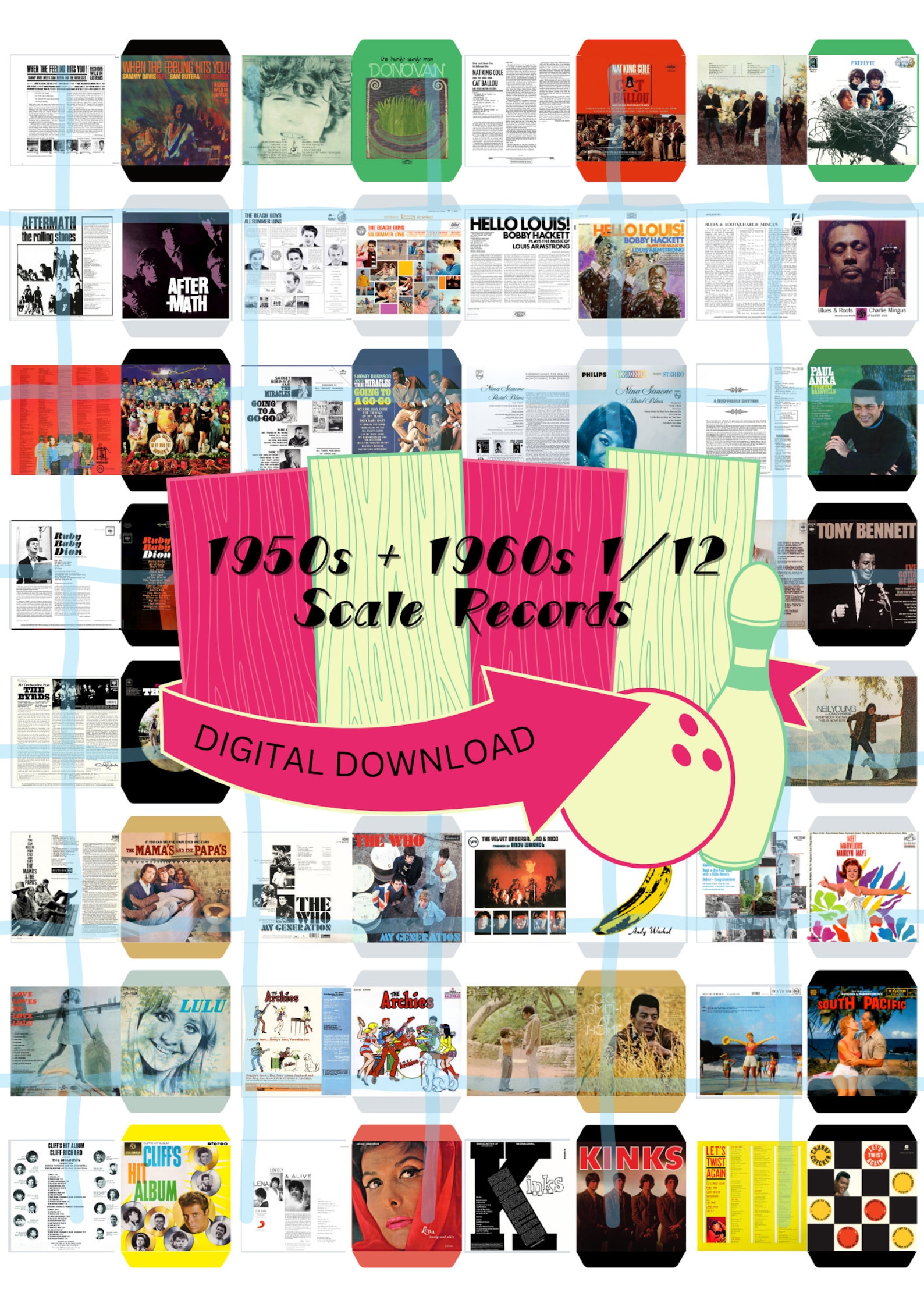 160 12th 1:12 Scale 1950s & 1960s Miniature Printable Dollhouse ...