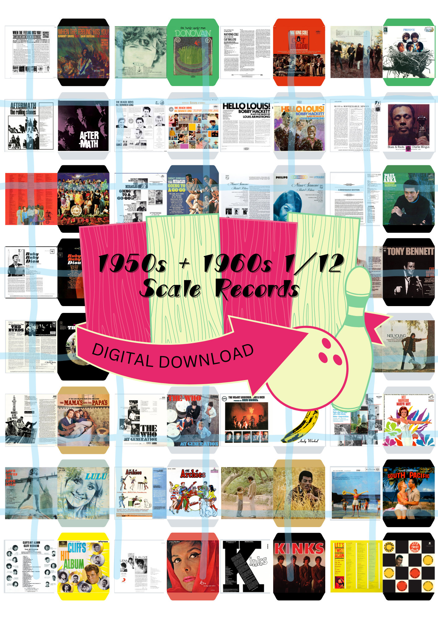 160 12th 1:12 Scale 1950s & 1960s Miniature Printable Dollhouse ...