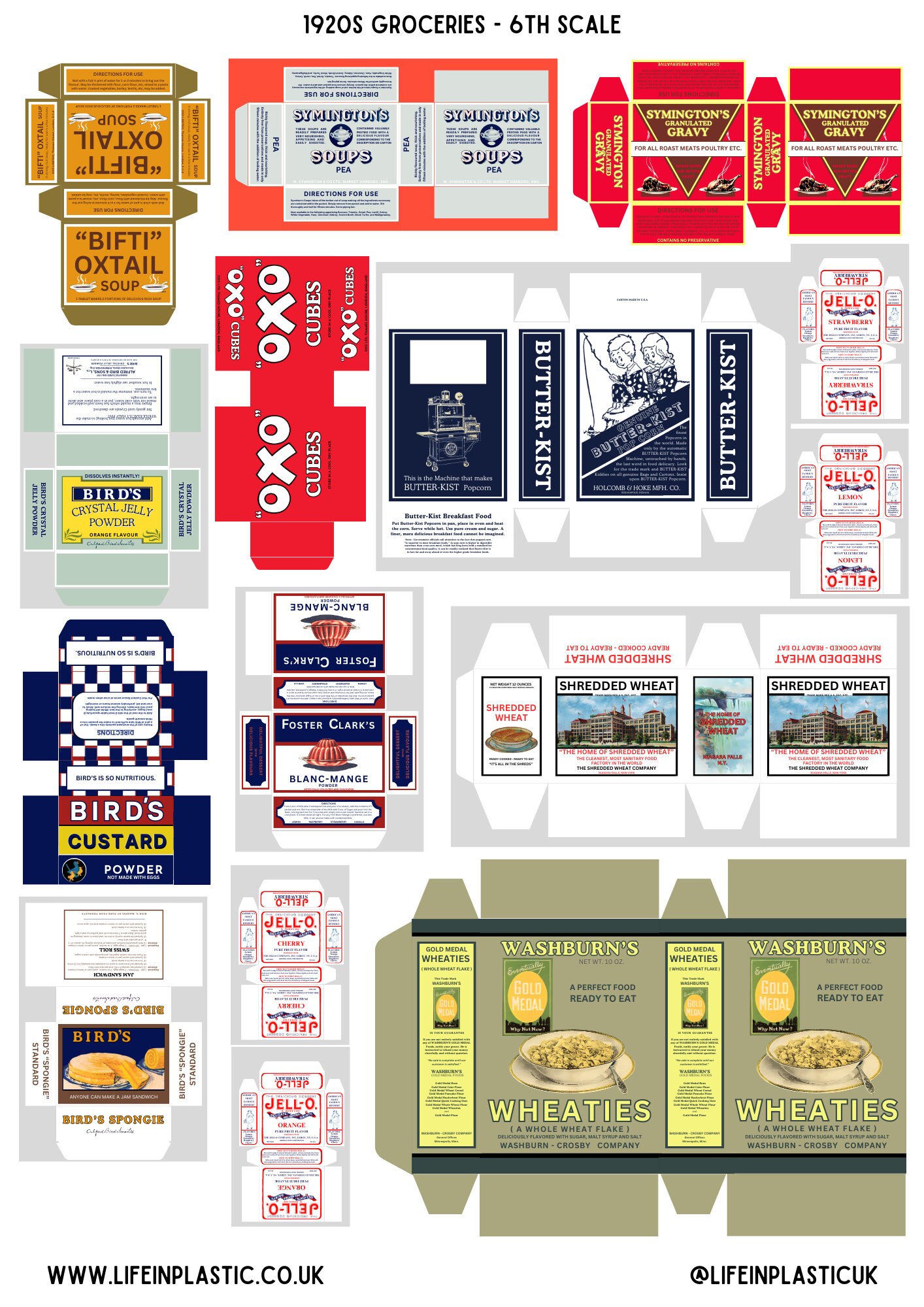 1920s Groceries - Miniature Food Packaging Printable Download - for ...