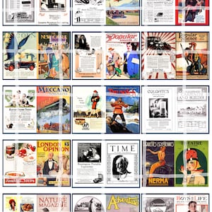 1920s Miniature Magazine Covers - 12th + 6th Scale for Dollhouse ...