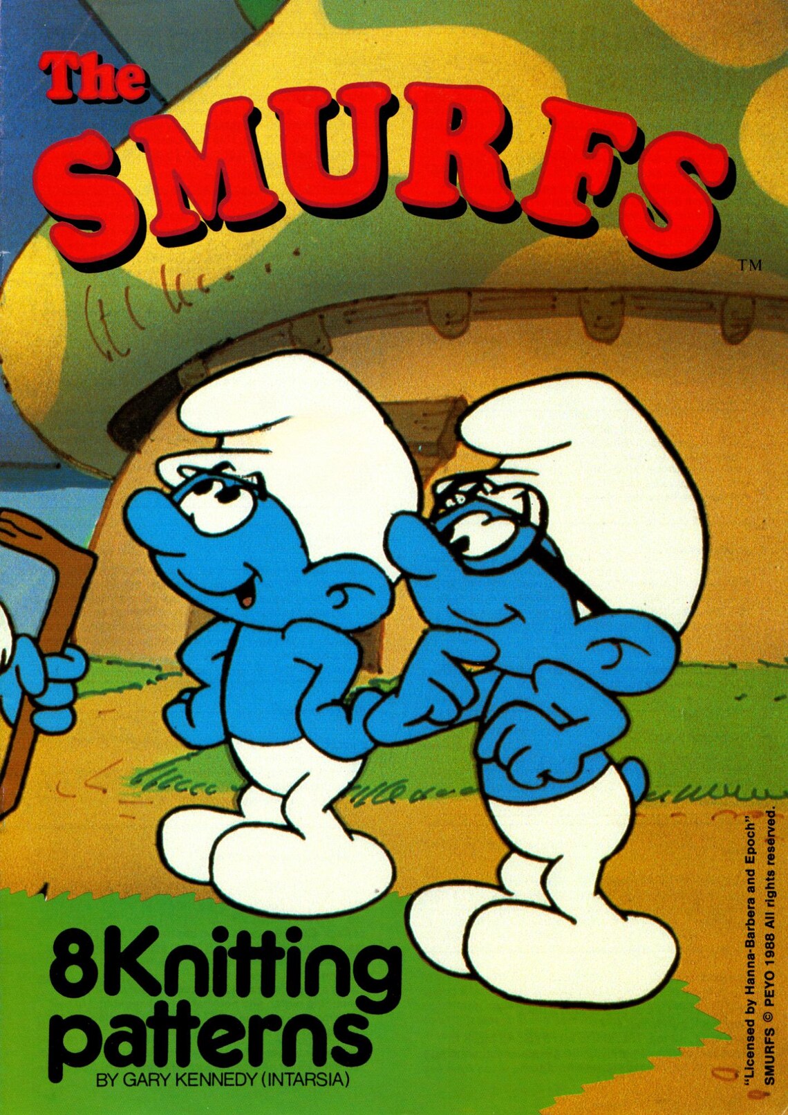 Vintage the Smurfs Sweater Knitting Pattern Scans - Gary Kennedy ...