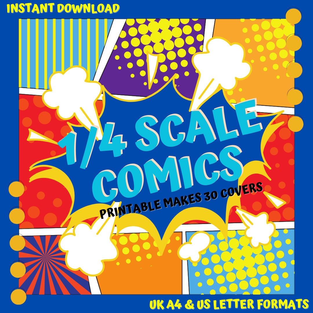 1/4 Scale Miniature Comic Book Covers – BJD Doll Printable (digital ...
