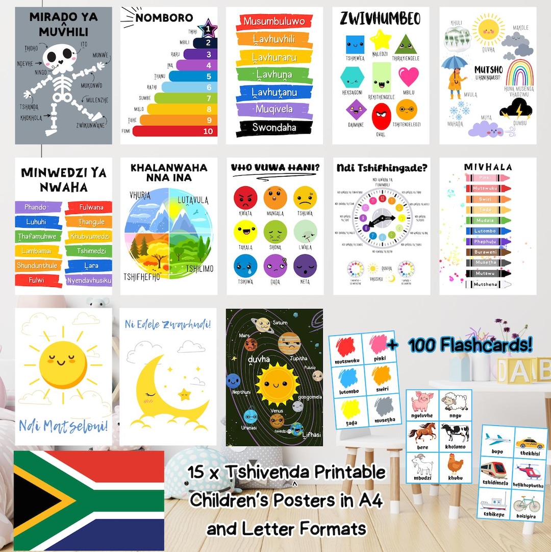 Tshivenda Venda Language Printable Educational Classroom / Nursery ...