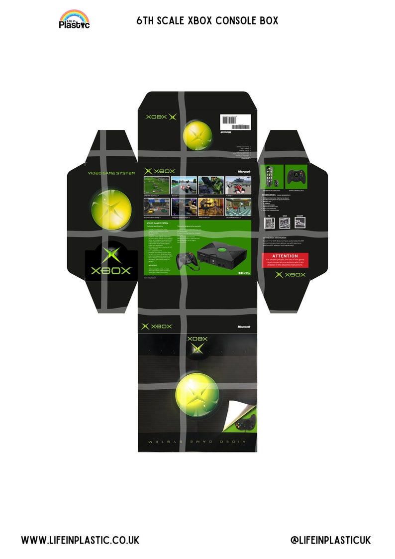 Miniature Xbox 1/6 6th Scale Printable DIY Fashion Doll & Action Figure ...