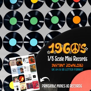 80 6th 1:6 Scale 1960s Miniature Printable Dollhouse / Action Figure ...