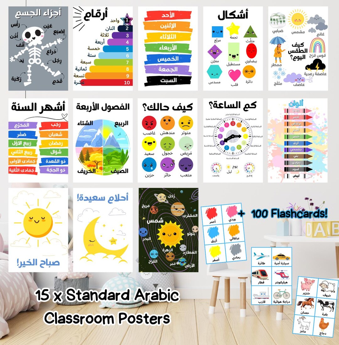 Standard Arabic Language Printable Educational Classroom / Nursery ...