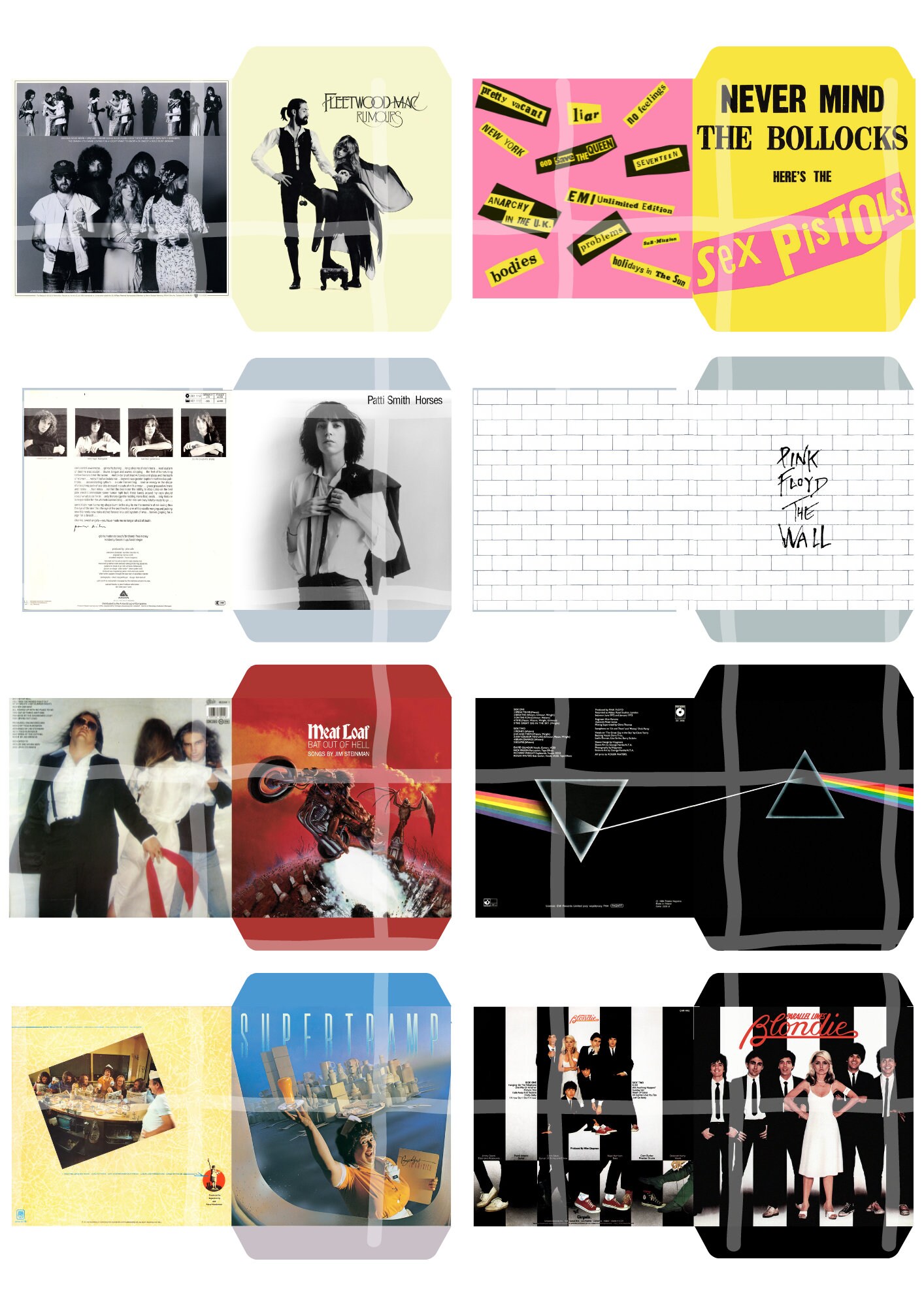 1:6 Scale 1970s Miniature Record Covers - Dollhouse Printable (digital ...