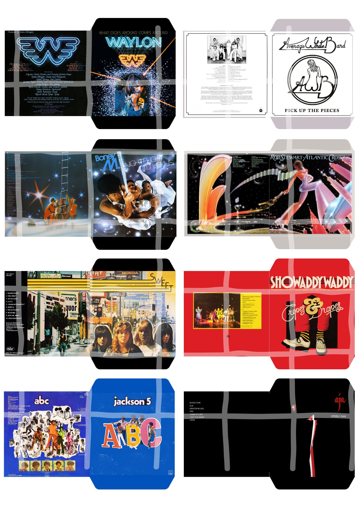1:6 Scale 1970s Miniature Record Covers - Dollhouse Printable (digital ...