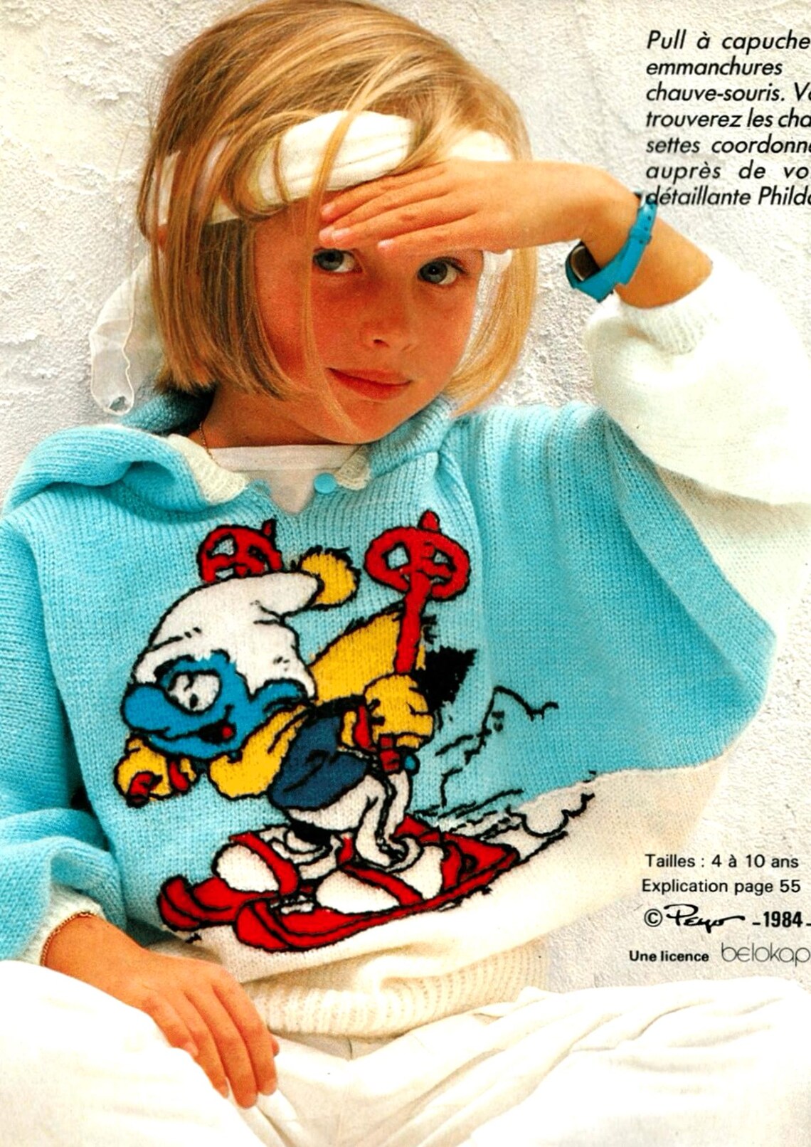 Vintage the Smurfs Sweater Knitting Pattern Scans - Gary Kennedy ...