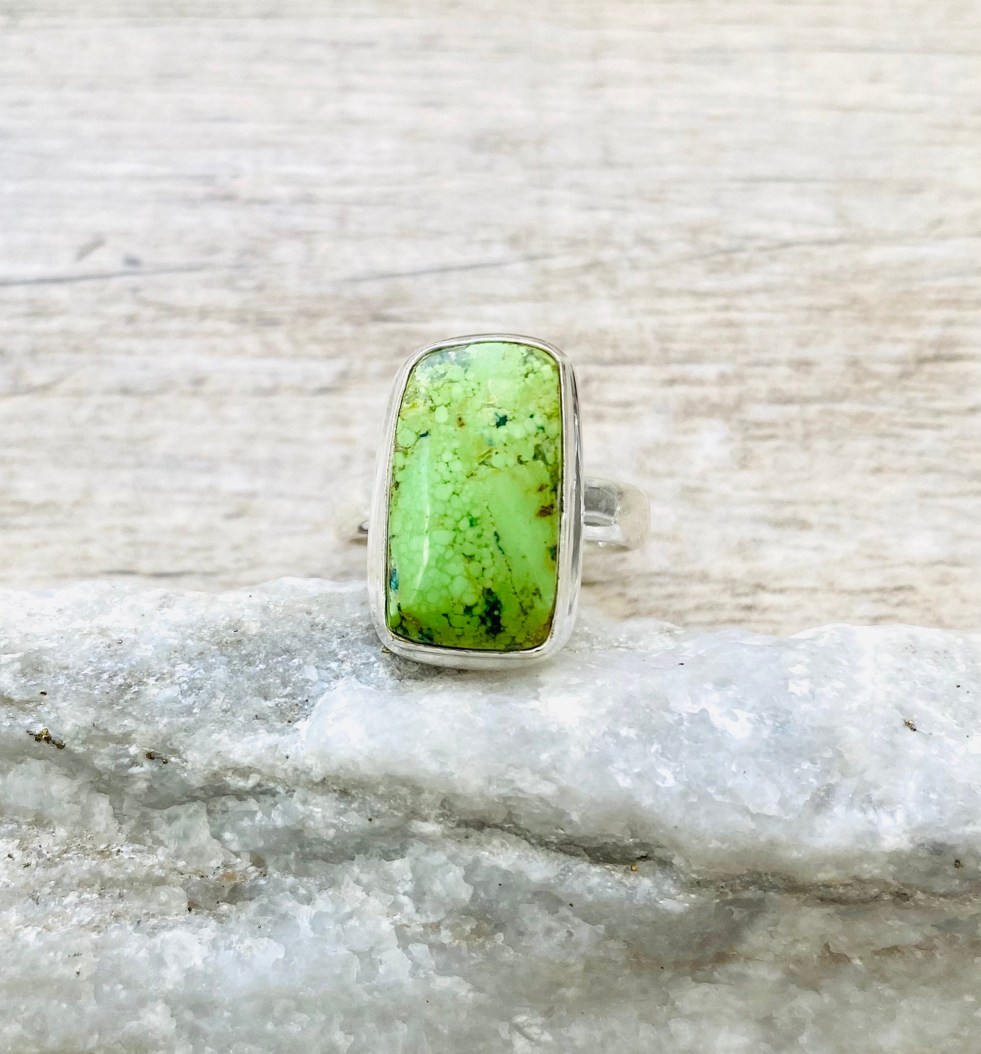 Size 5.5 Rare Genuine Natural Australian Gaspeite Ring | Etsy