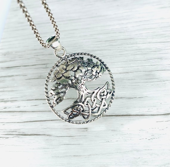 CELTIC TREE of LIFE Celtic Trinity Knot Genuine 925 Sterling | Etsy UK