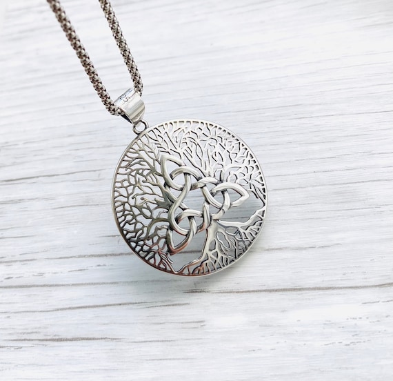 CELTIC TREE of LIFE Celtic Trinity Knot Triquetra Genuine - Etsy