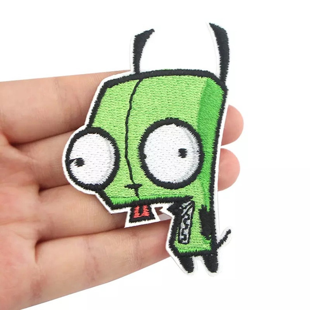 Green Cartoon Alien Gir Iron-on Patch, Scenecore Scene Emo Clothing ...