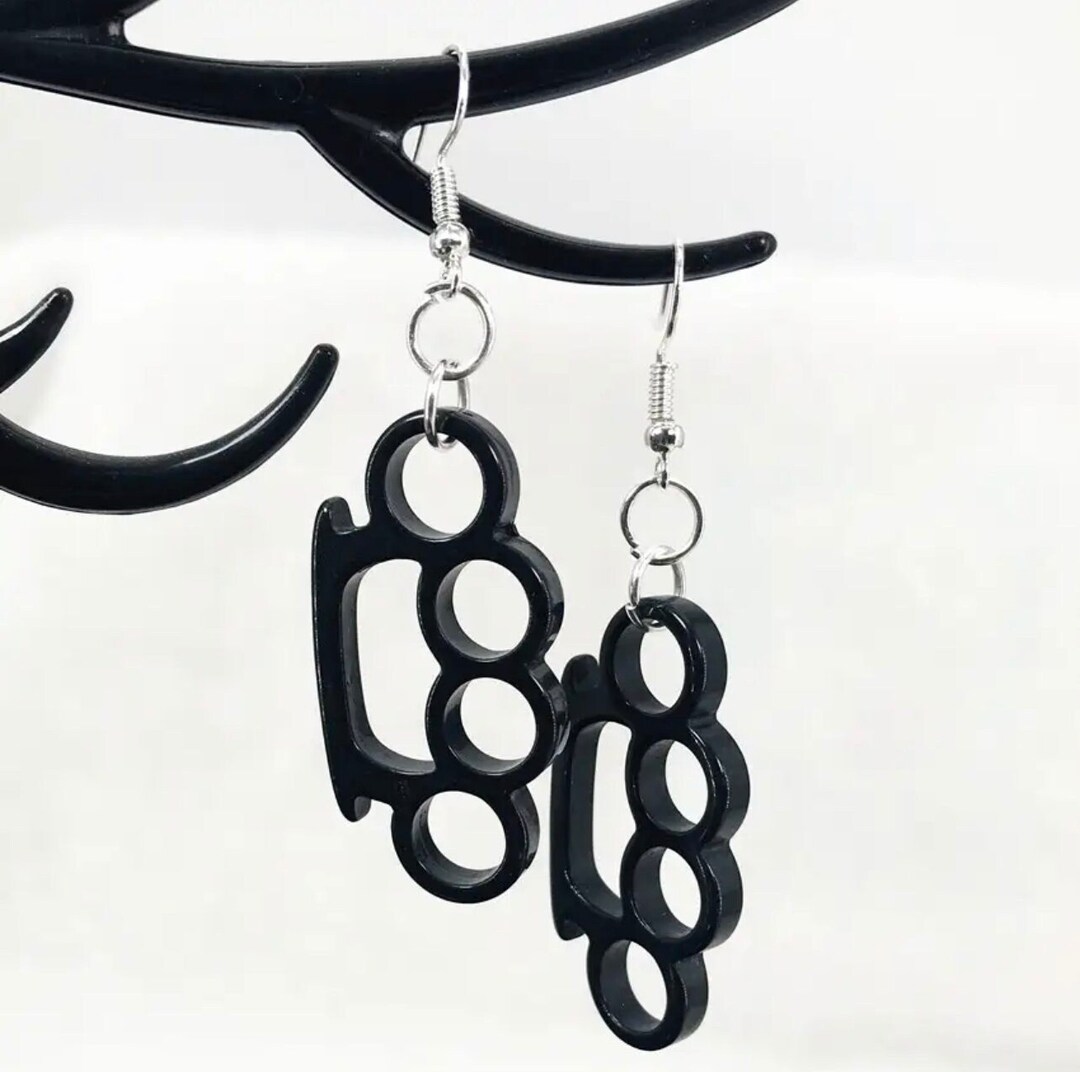 Acrylic Knuckles Drop Dangle Earrings Scene Emo Gothic Punk - Etsy